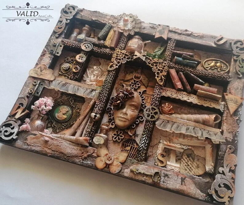 Curios Cabinet/assemblage Box/wall Decor/vintage Mixed Media Decor - Etsy