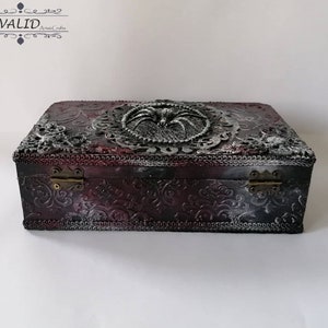 Spider Wooden Storage Box/gothic Style/black and Dark Red - Etsy