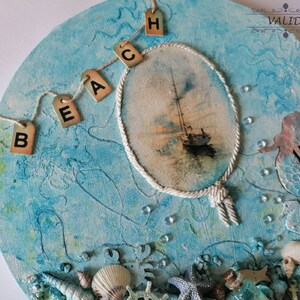 Mixed Media Wall Decor/real Seashell/seaside Cottage Decor/sea Themed ...