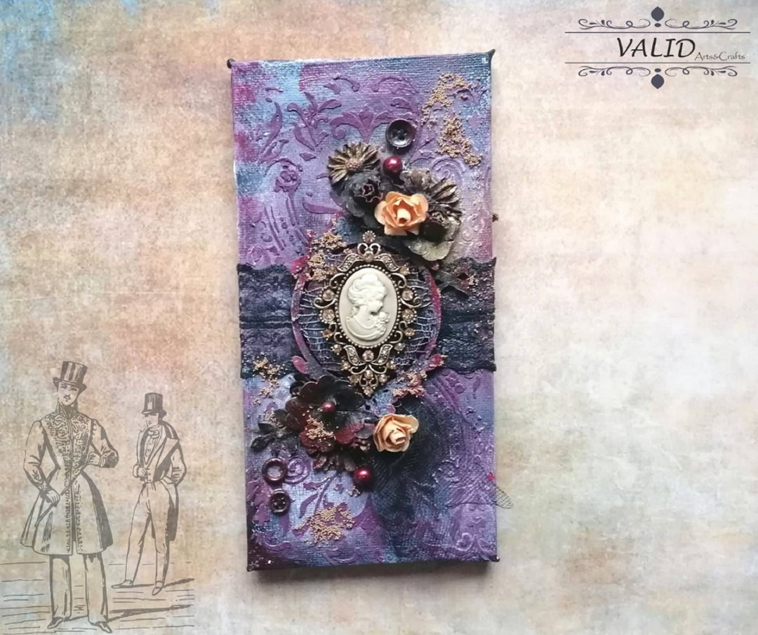 Vintage Brooch Lady Wall Decor, Handmade Original Mixed Media Decor - Etsy