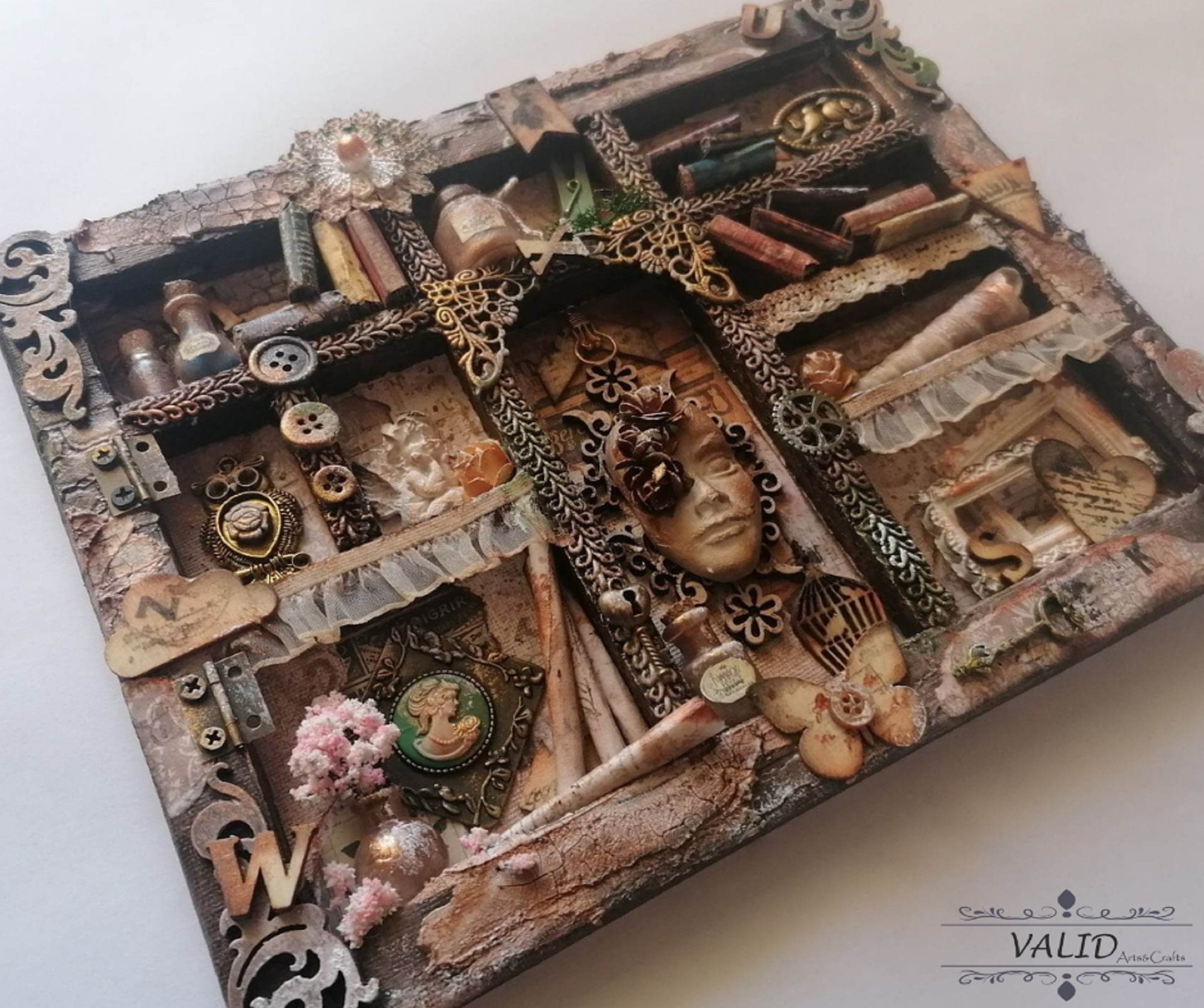 Curios Cabinet/assemblage Box/wall Decor/vintage Mixed Media Decor - Etsy