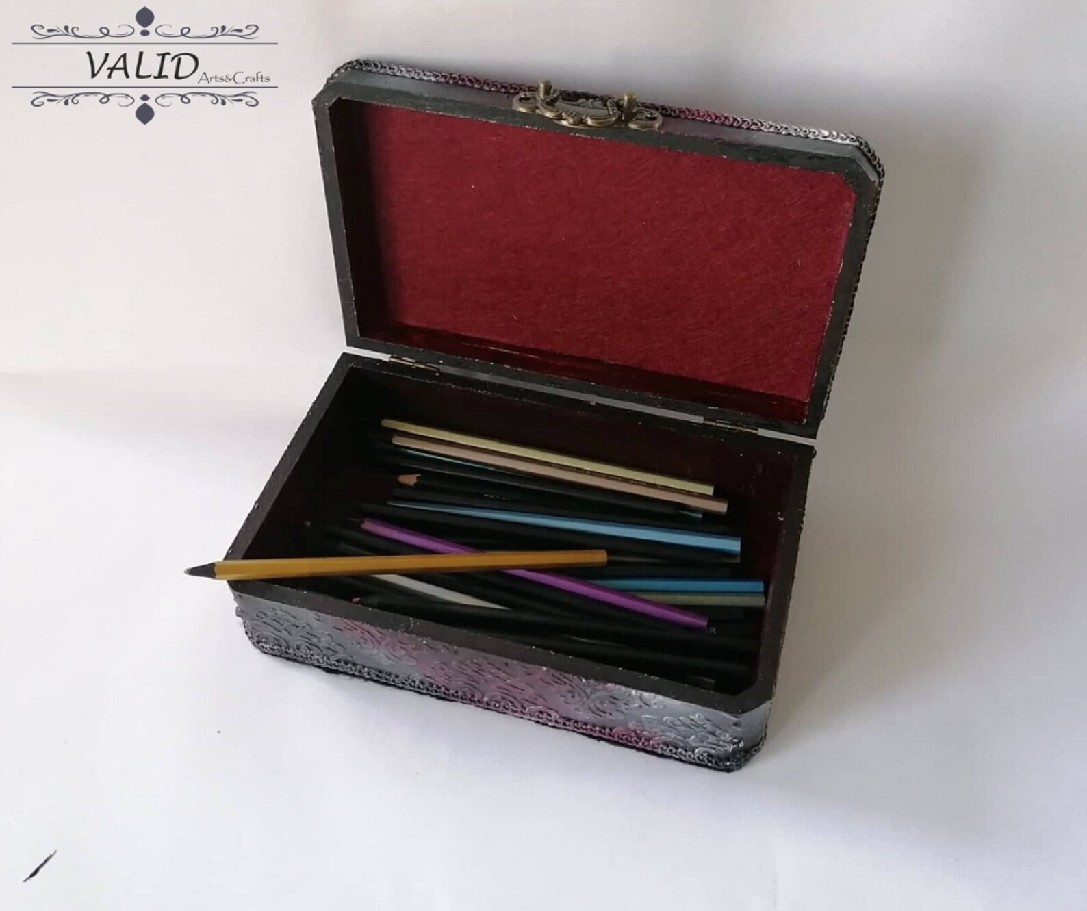 Spider Wooden Storage Box/gothic Style/black and Dark Red - Etsy