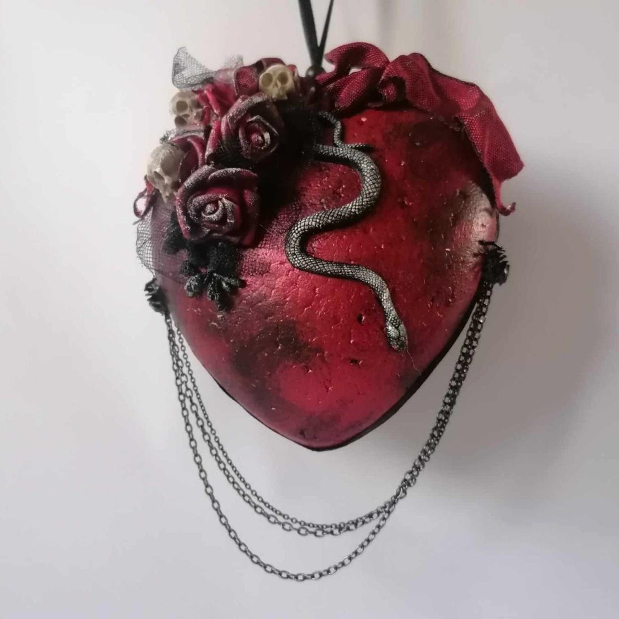 Black and Red Hanging Halloween Decoration, Handmade - Etsy