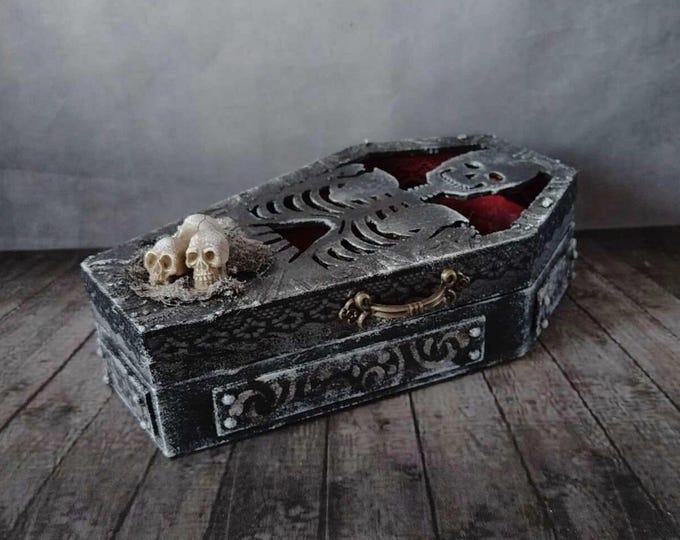 Gothic Coffin Storage Box – Halloween Decor for Curios, Secrets ...