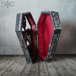 Gothic Coffin Storage Box – Halloween Decor for Curios, Secrets ...