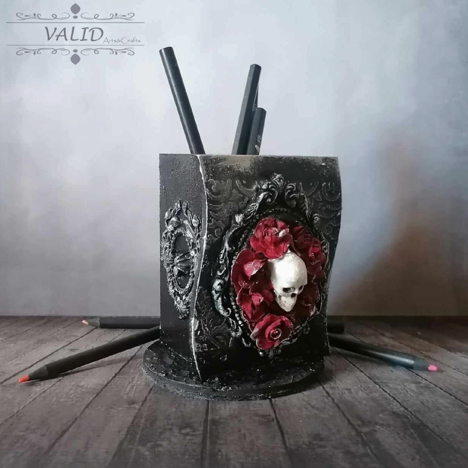 Pencil Holder Box/gothic Style - Etsy
