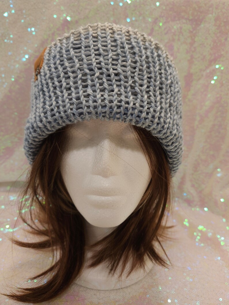 Cake Blue-gray-dark Blue Knit Hat - Etsy