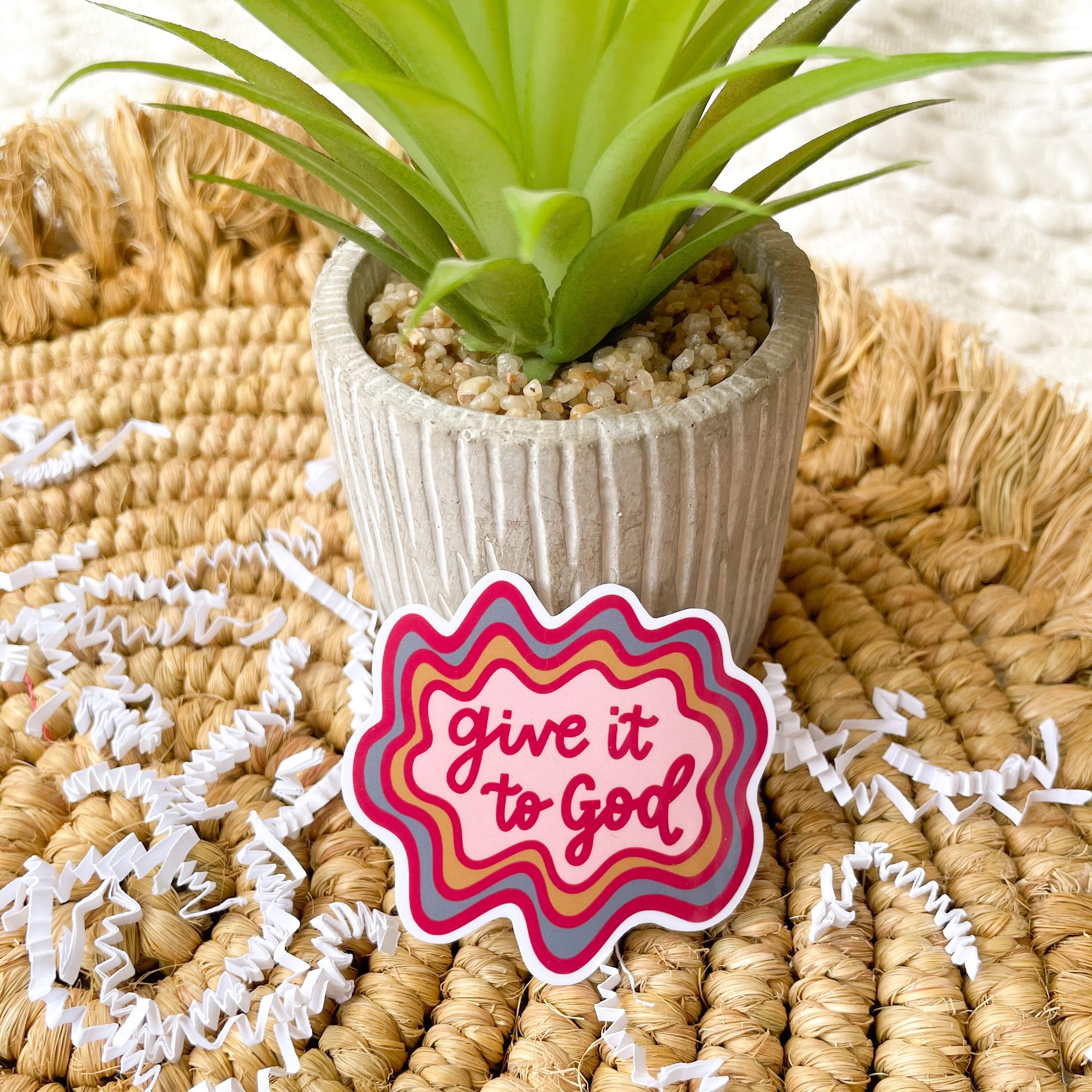 Give It To God Sticker Christian Sticker Faith Sticker | Etsy