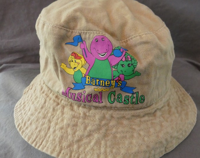 Vintage Khaki Barney and Friends Bucket Hat - "musical Castle ...