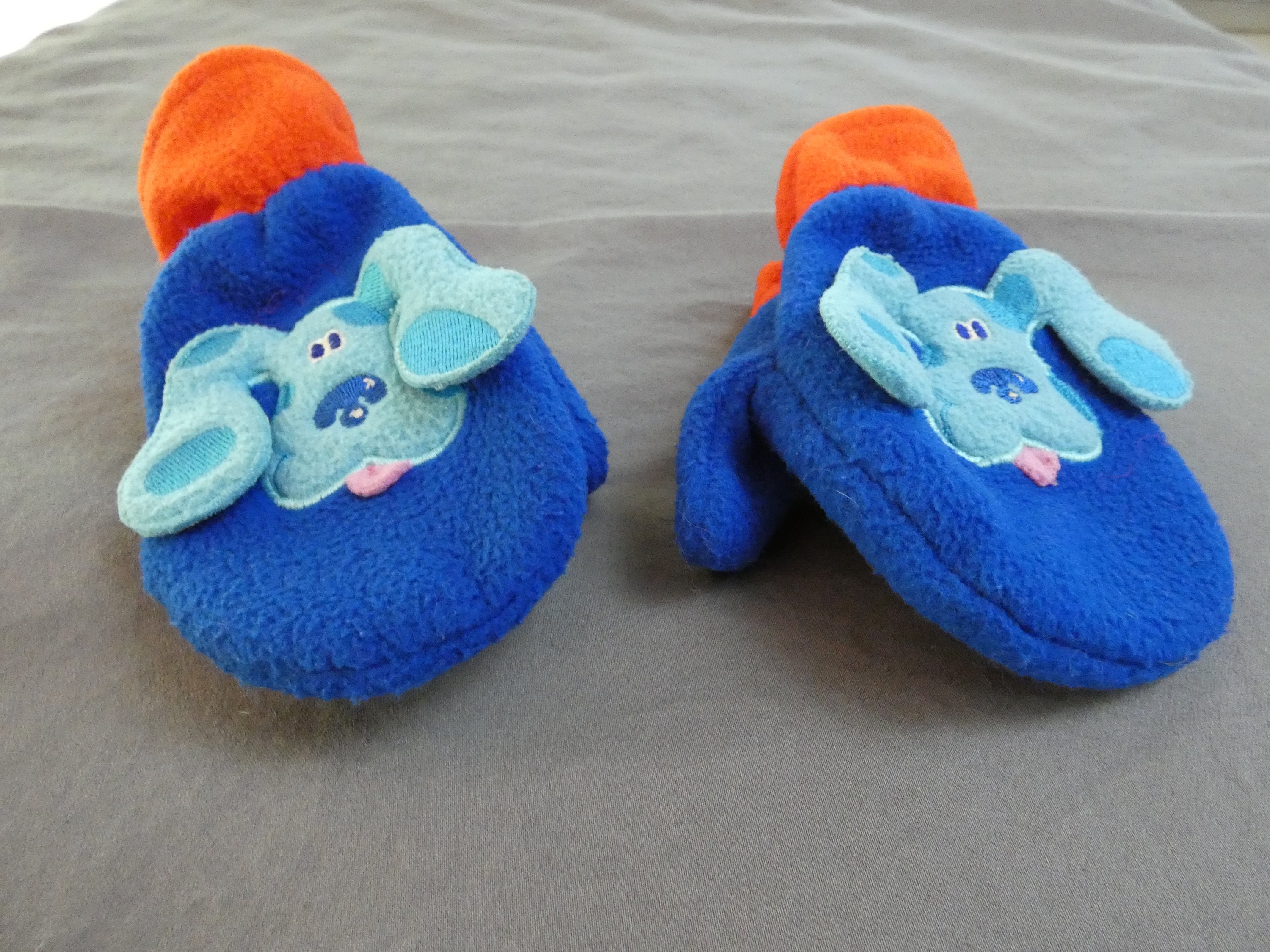 Vintage Blues Clues Fleece Mittens With Three-dimensional Blue ...