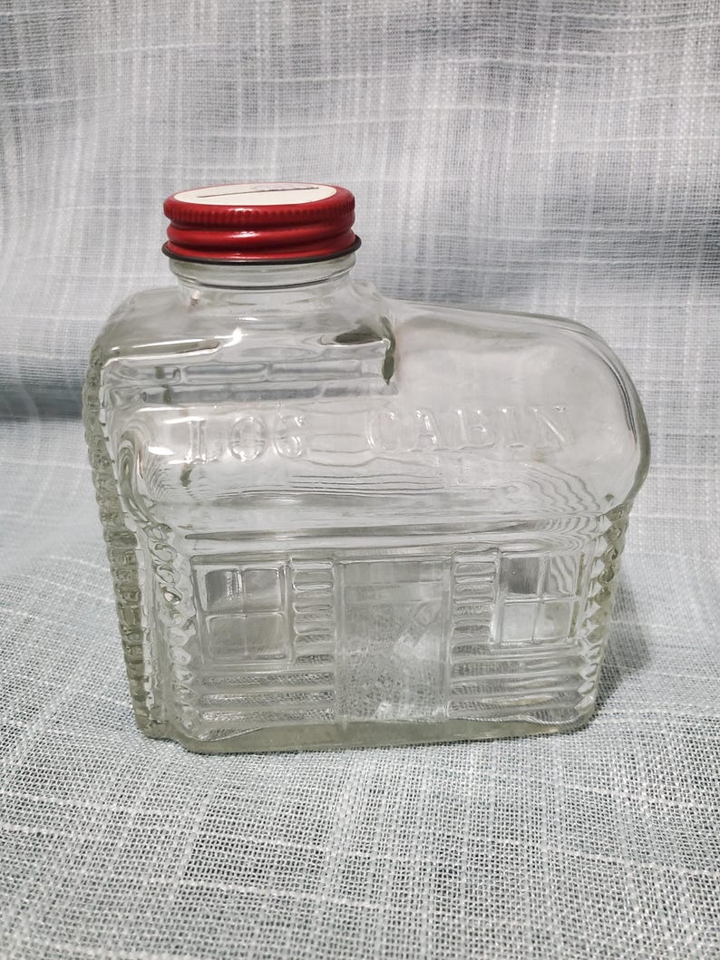 Vintage Collectible Log Cabin Glass Bottle Bank - Limited Edition 1965 ...