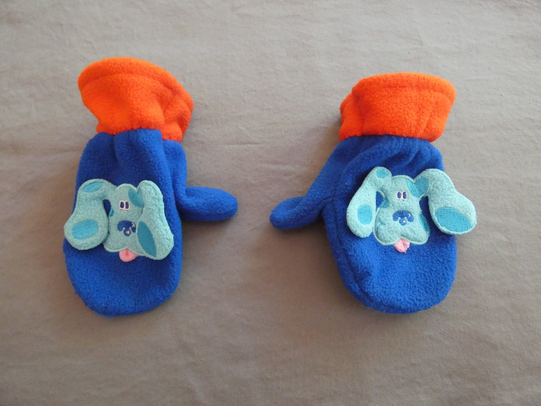 Vintage Blues Clues Fleece Mittens With Three-dimensional Blue ...