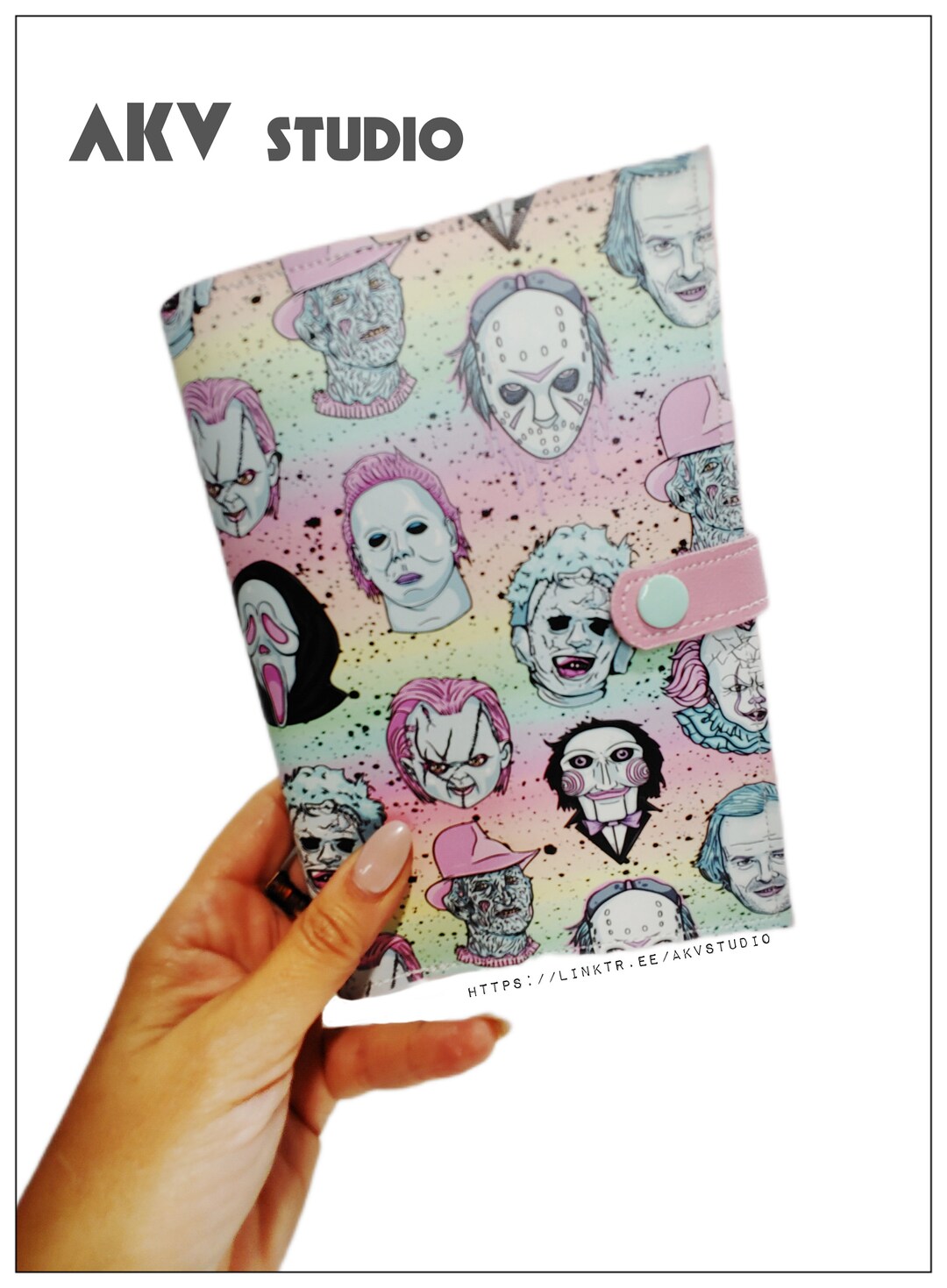 PASTEL HORROR Notebook Cover With Pen. 2 Sizes Available. Card Slot ...