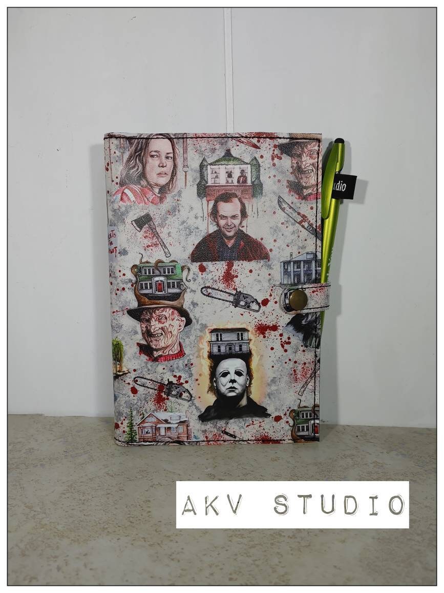 HORROR MOVIE Notebook Cover With Pen. Card Slot. Snap Closure. - Etsy