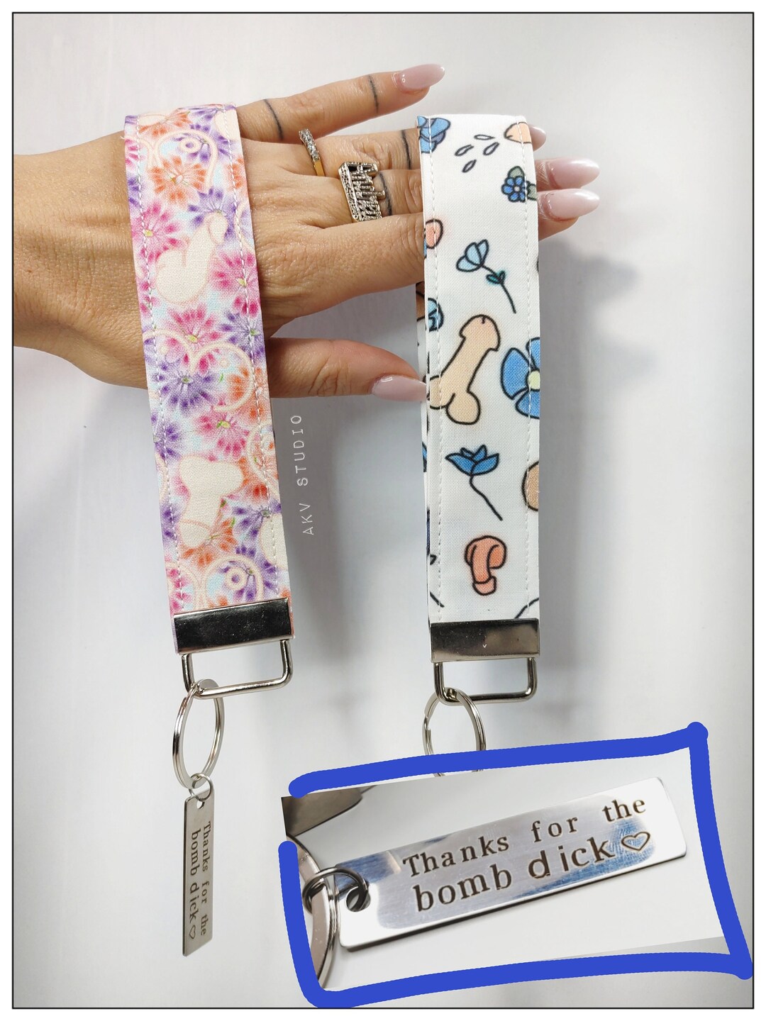 Bomb Dick Key Fob, Keychain. 2 Fabrics to Choose From. Read Item Details - Etsy