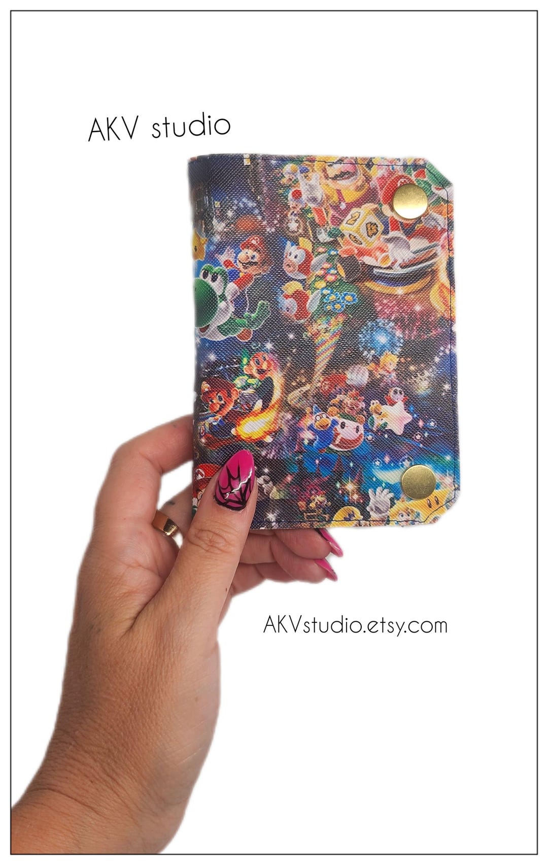 Gamer Bros Brooke Bifold Wallet. Card Slots. Zipper Coin Pocket ...