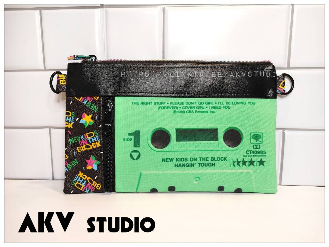 80s 90s New Boy Band CASSETTE TAPE Wristlet, Purse, Cosmetic Bag ...