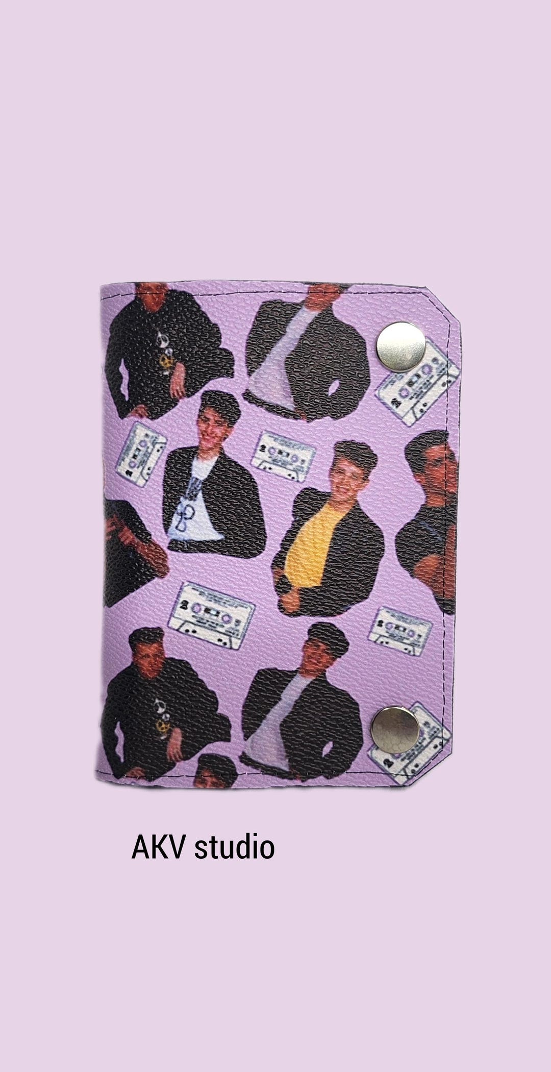 80s New Block Brooke Bifold Wallet. Card Slots. Zipper Coin Pocket ...