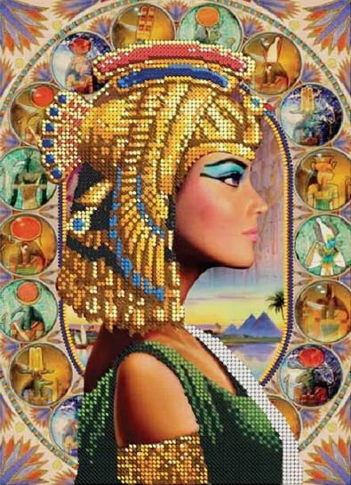 Bead Embroidery Set CLEOPATRA ,needlepoint Tapestry ,beaded Cross ...