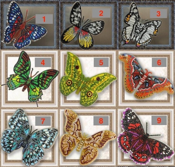 Butterfly Embroidery Kit Bead Embroidery Kitneedlepoint | Etsy