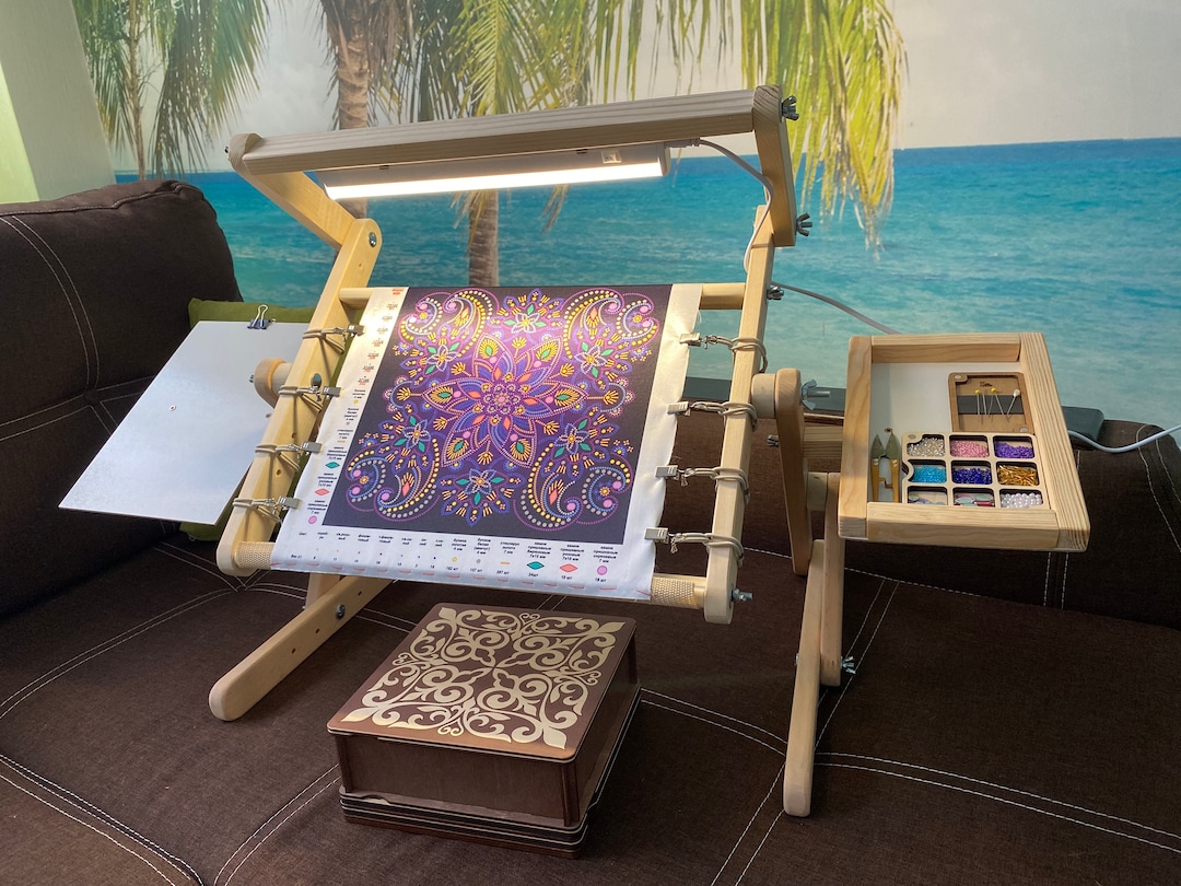 Embroidery Stand With Illumination, Embroidery Stand for Table and Sofa ...