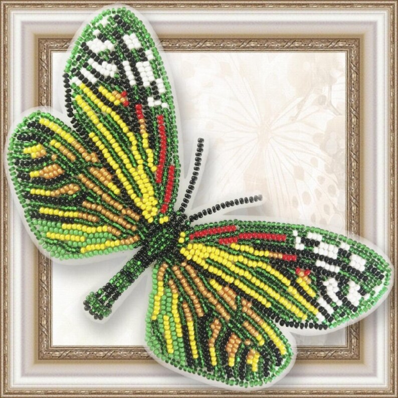 Butterfly Embroidery Kit Bead Embroidery Kitneedlepoint - Etsy