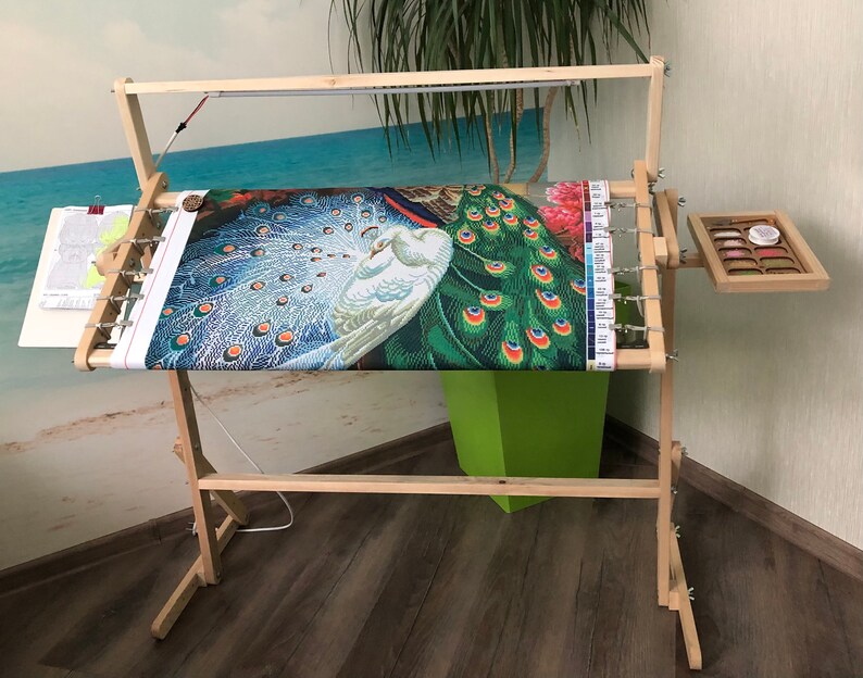 Cross Stitch Stand With Illumination Floor Standing Embroidery - Etsy