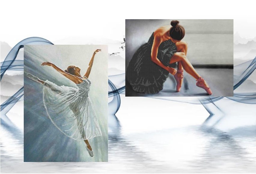 Bead Embroidery Kit "ballerina", DIY Kit, Needlework Set, Cross Stitch ...