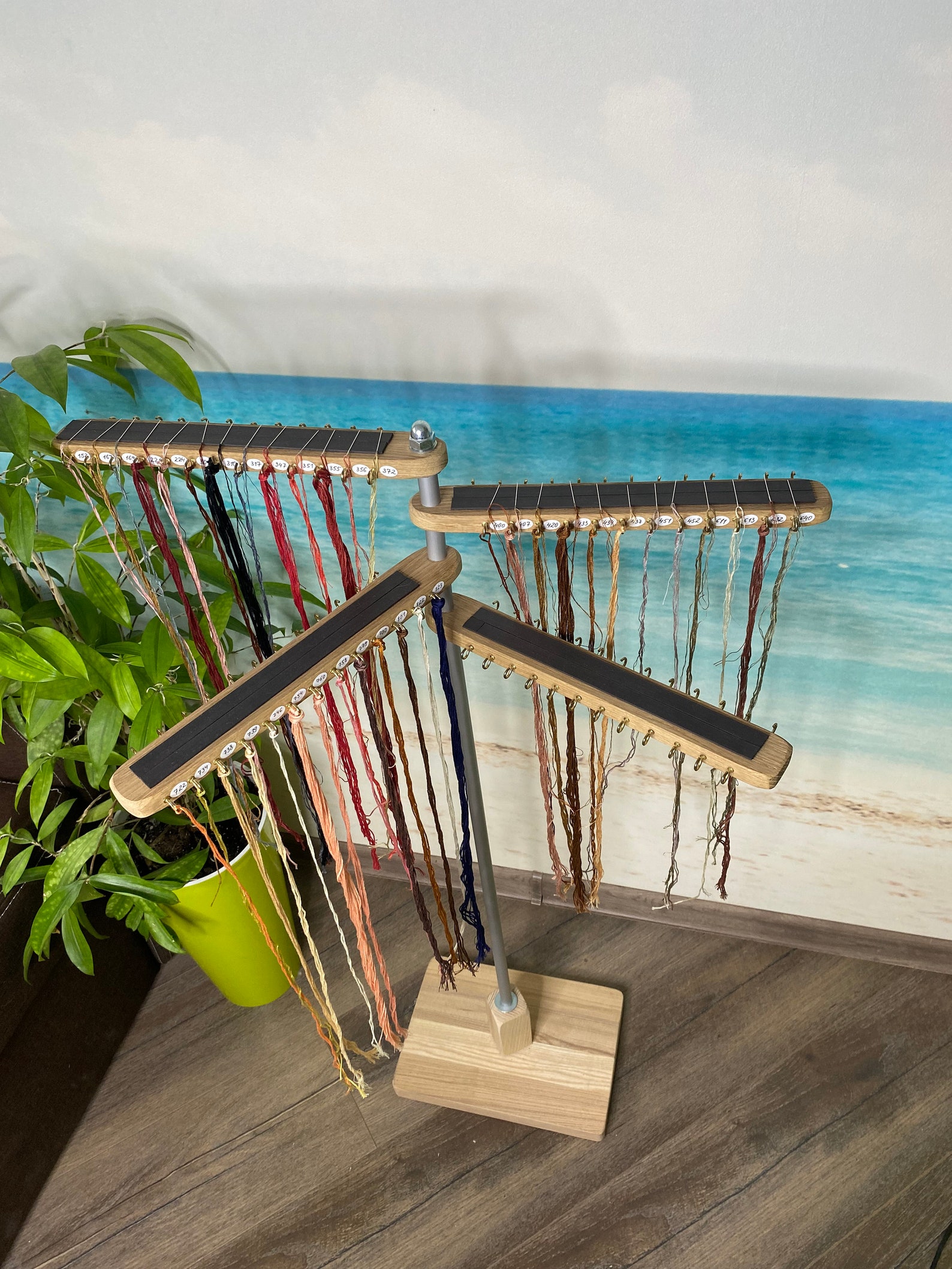 Floss Organizer Wood Floor Wooden Thread Organizer Wood Organizer for ...