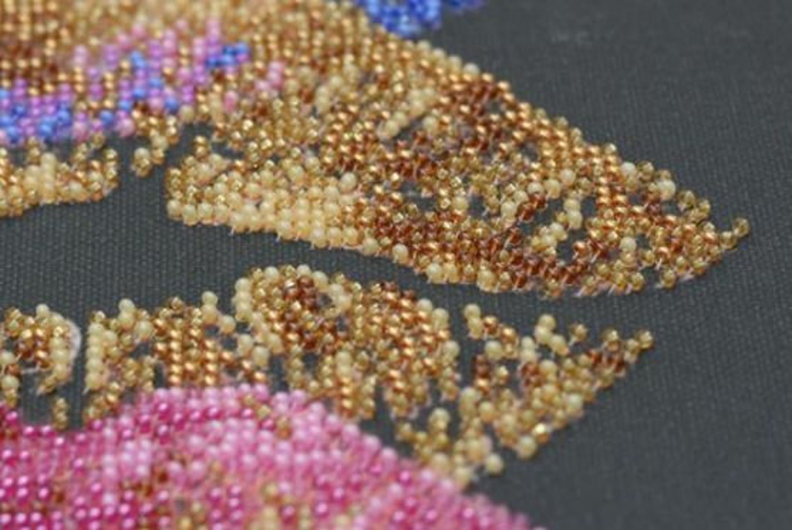 Set for Embroidery With Beads on Canvas "art Fashion" Bead Embroidery ...