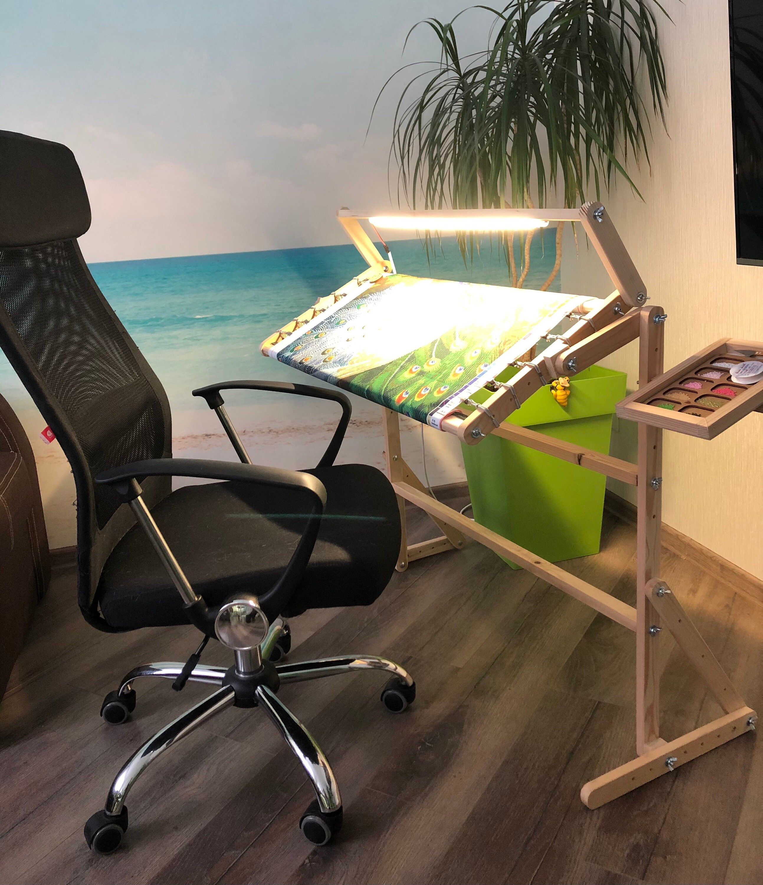 LARGE Cross Stitch Stand With Illumination, Cross Stitch Floor Stand ...