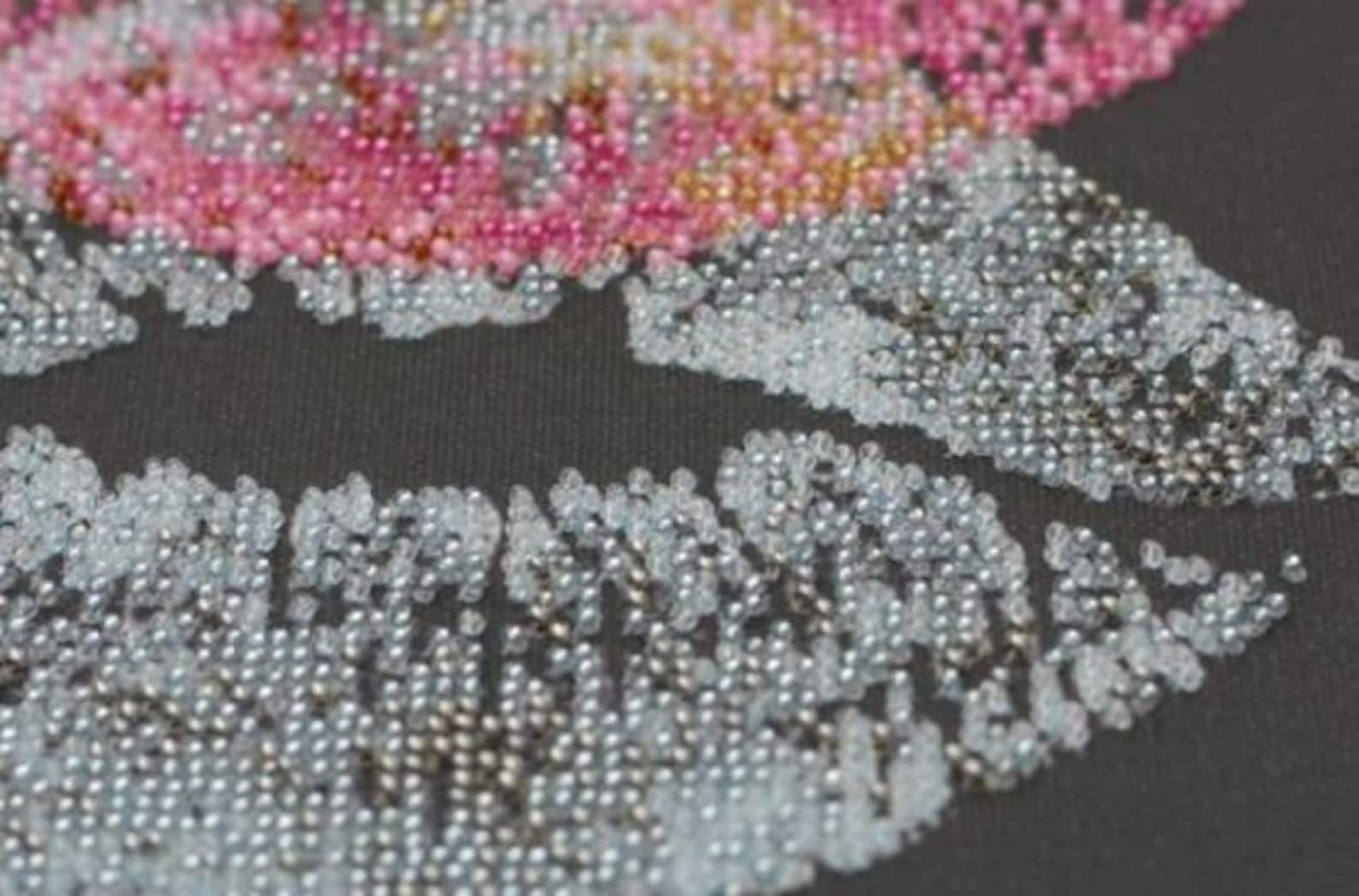 Set for Embroidery With Beads on Canvas "art Fashion" Bead Embroidery ...