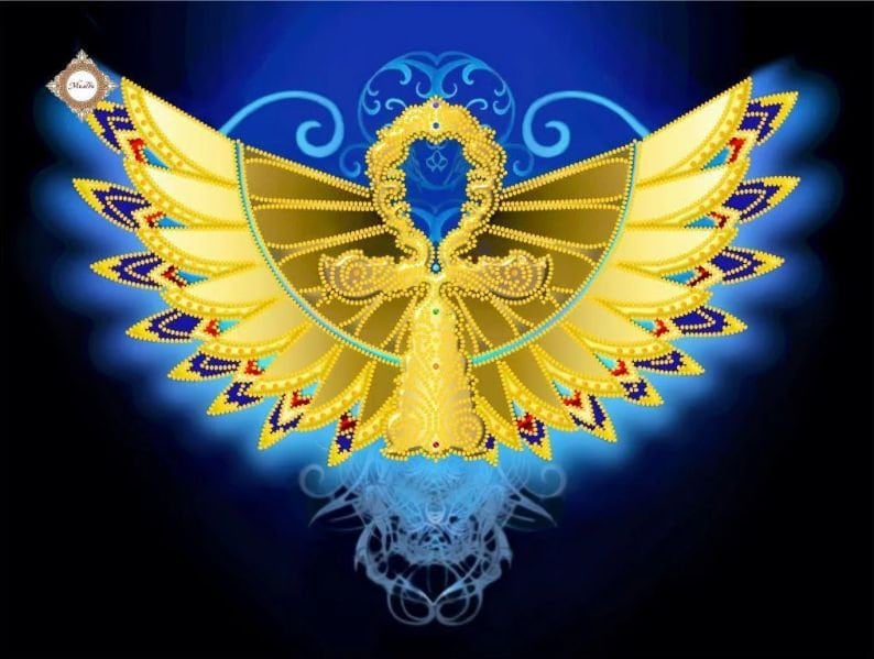 The Sacred Key of Life DIY Bead Embroidery Kit Needlepoint Beading ...