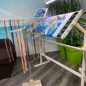 Cross Stitch Stand With Illumination Floor Standing Embroidery Machine ...