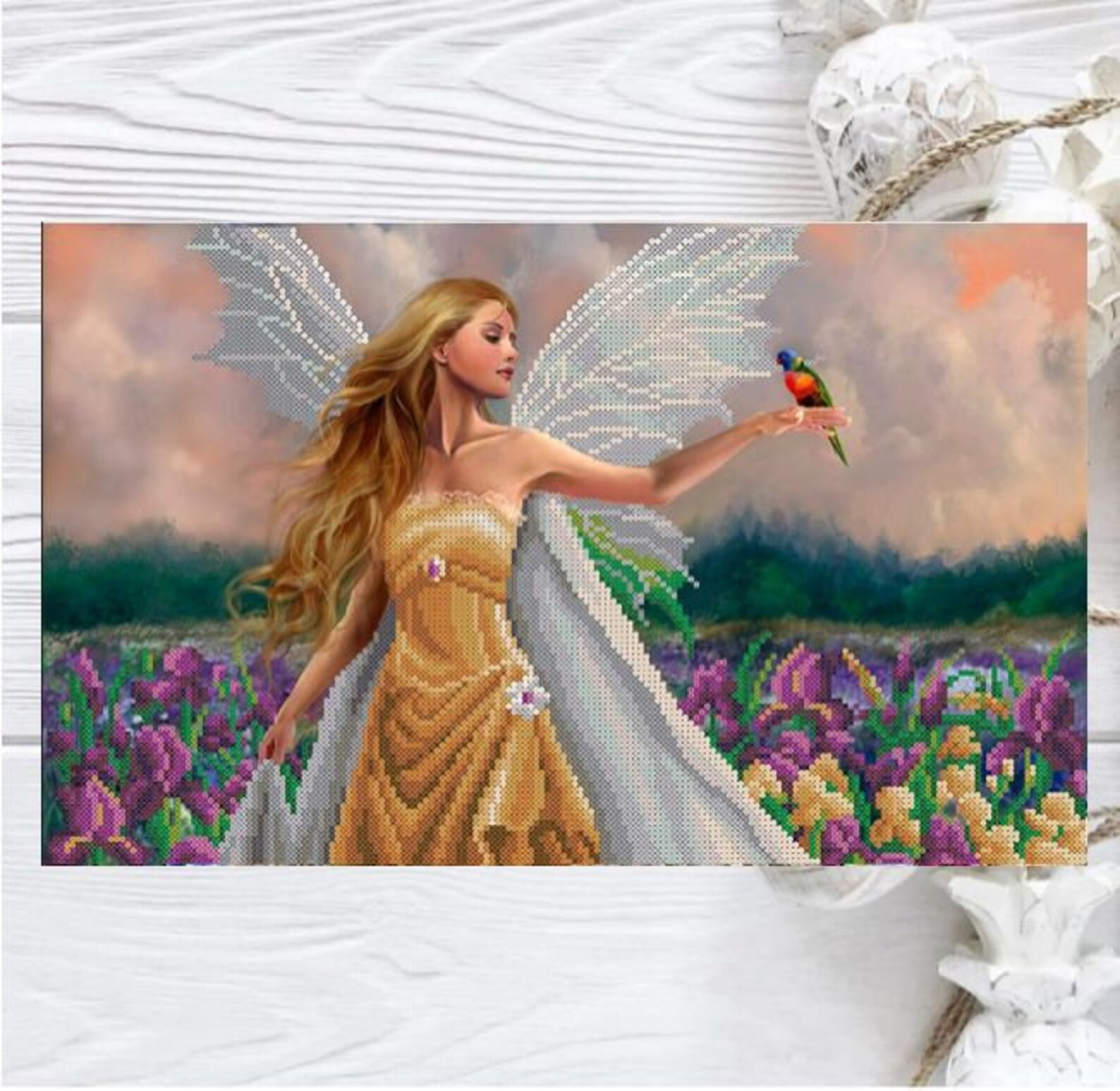 Bead Embroidery Set Hermit Fairy ,fantasy Embroidery,needlepoint ...