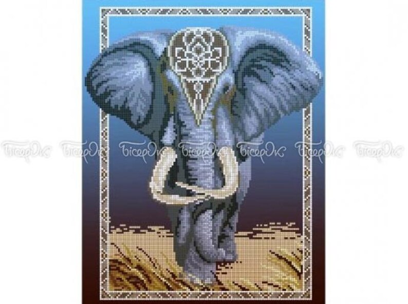 Bead Embroidery Set "noble Elephant", Symbol Embroidery, Tapestry ...