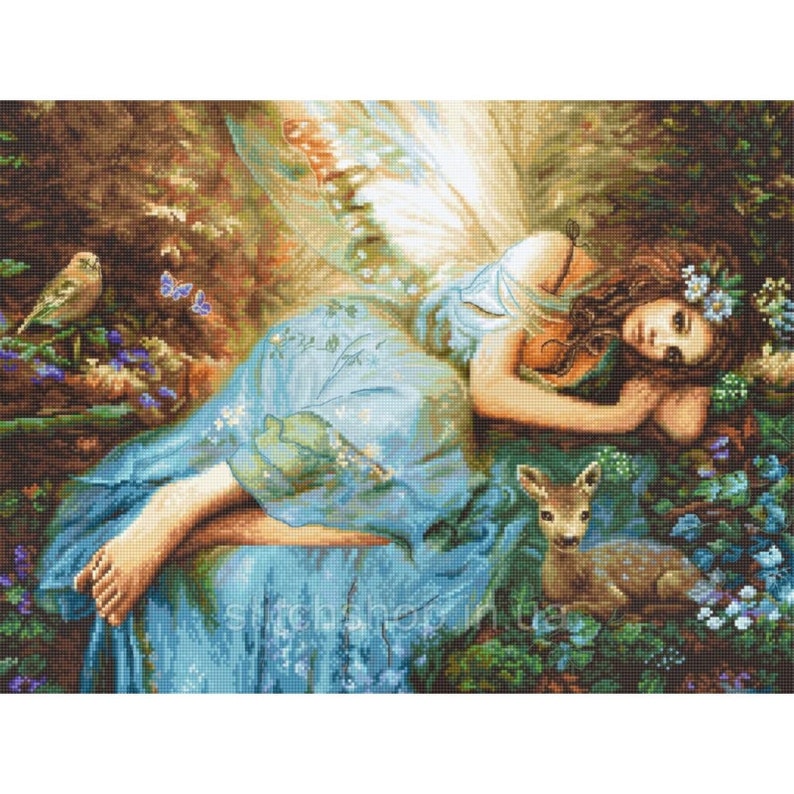 SPRING FAIRY Cross Stitch Kit Embroidery Kit Needlework - Etsy