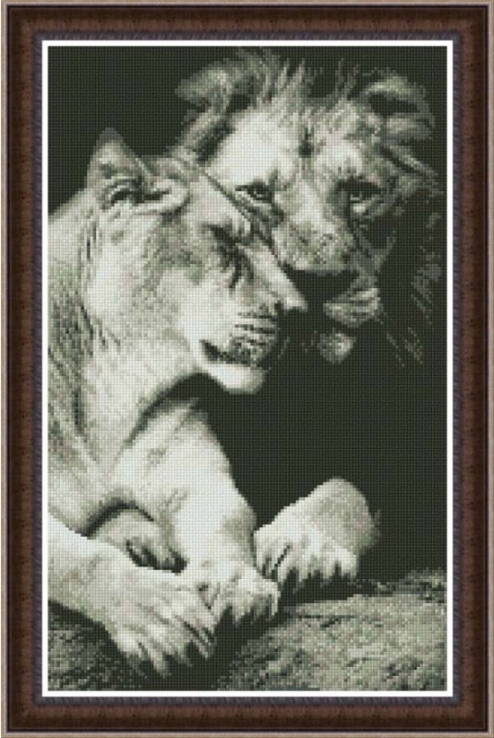 Fidelity. Lions. Cross Stitch Kit Embroidery Kit Needlework - Etsy