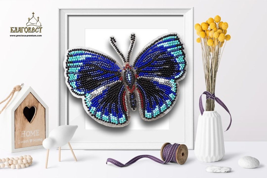 Butterfly Embroidery Kit Callithea Optima , Bead Embroidery Kit ...