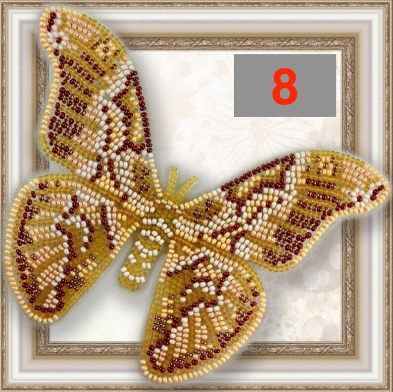 Butterfly Embroidery Kit Bead Embroidery Kitneedlepoint | Etsy