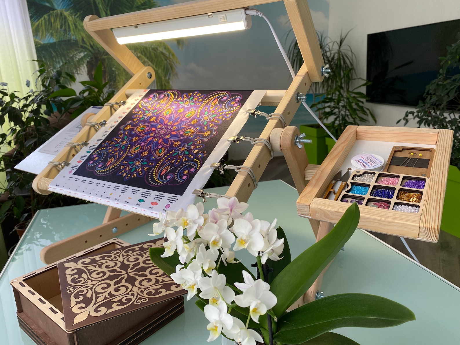 Embroidery Stand With Illumination Embroidery Stand for Table - Etsy