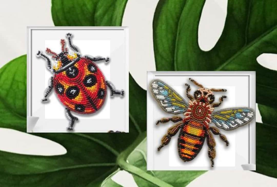 Insects Beads Embroidery Kit , Bead Embroidery Kit,needlepoint Kit ...