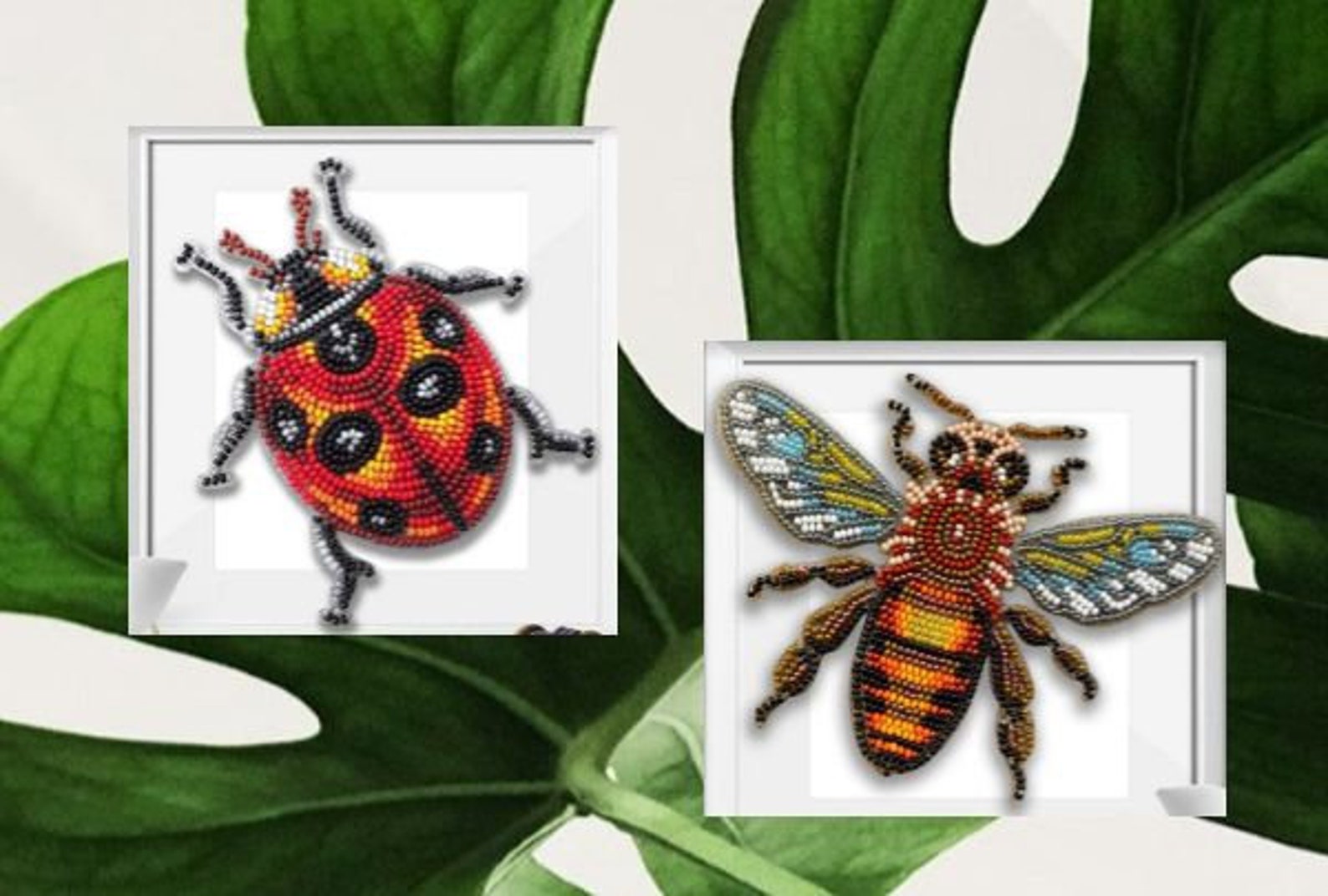 Insects Beads Embroidery Kit Bead Embroidery Kitneedlepoint - Etsy