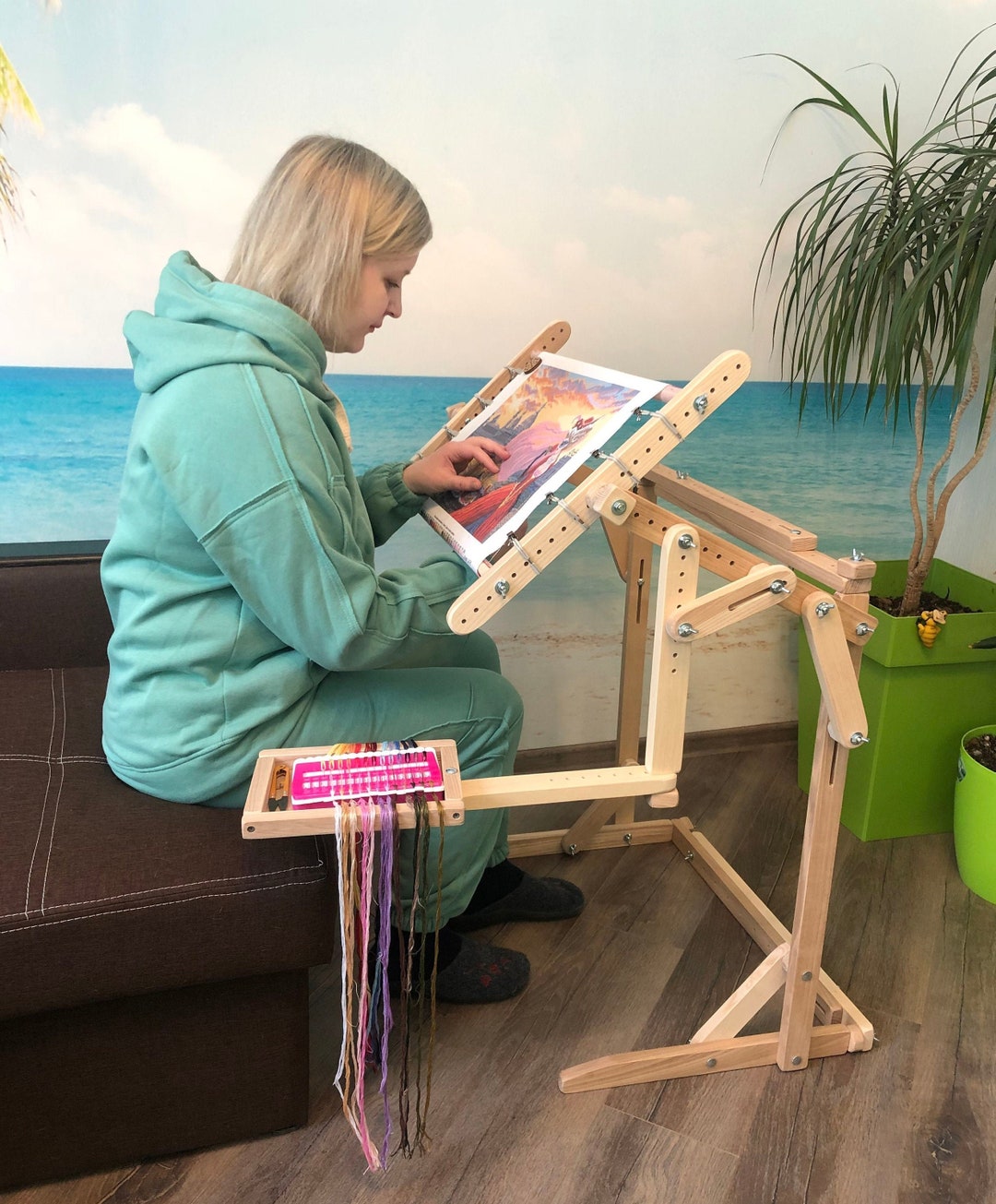 Cross Stitch Stand, Floor Standing Embroidery Machine, Embroidery Stand ...