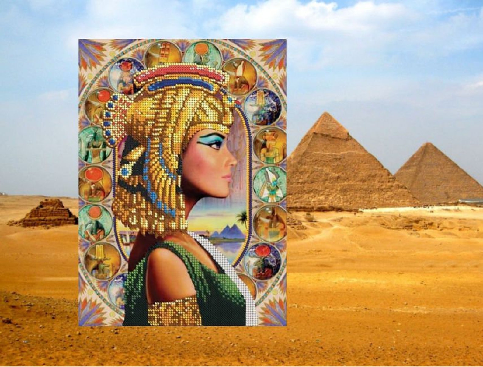 Bead Embroidery Set CLEOPATRA ,needlepoint Tapestry ,beaded Cross ...