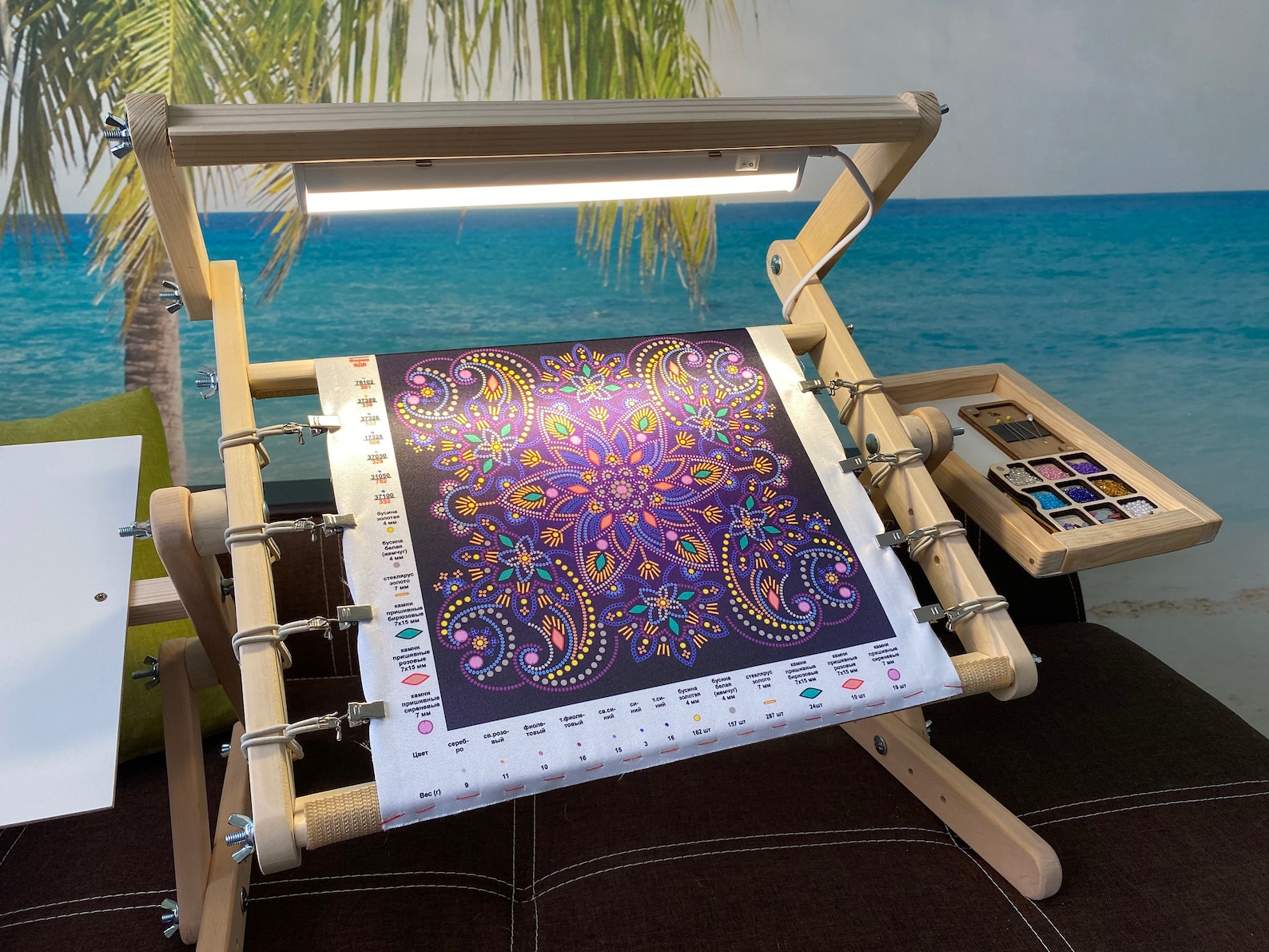 Embroidery Stand With Illumination Embroidery Stand for Table - Etsy