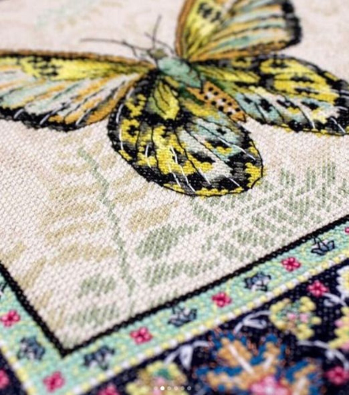 Vintage Butterfly Cross Stitch Kit Embroidery Kit Needlework - Etsy