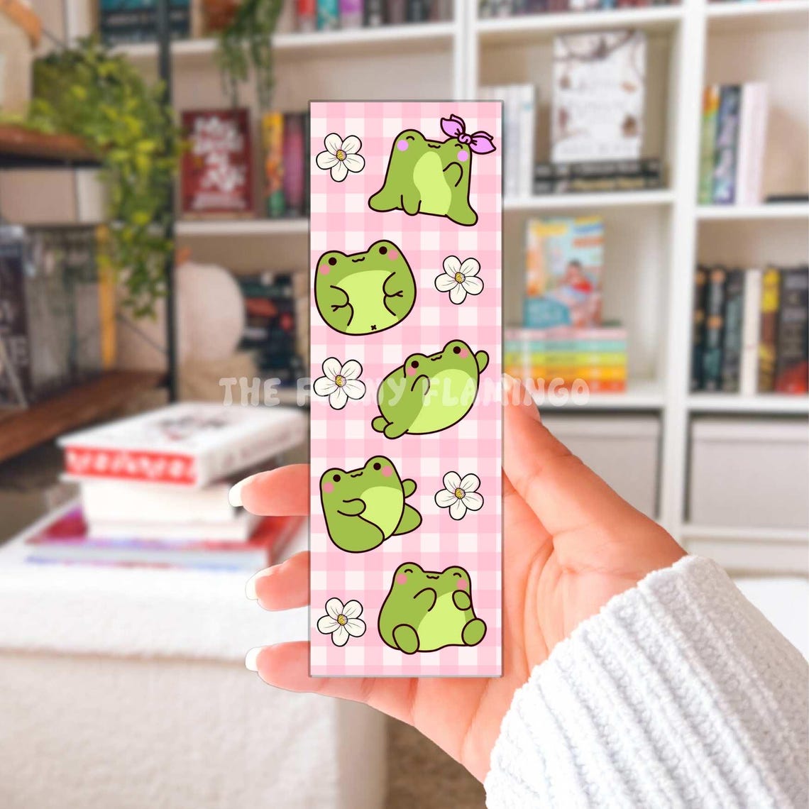 Kawaii Frog Printable Bookmark, Kawaii Bookmark PNG, Cute Printable ...