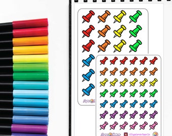 Thumb Tack Stickers - Etsy