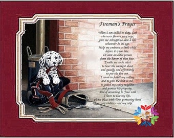 Firefighter poem | Etsy